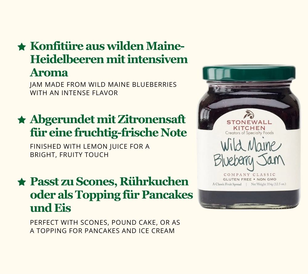 Wild Maine Blueberry Jam from Stonewall Kitchen – American Heritage