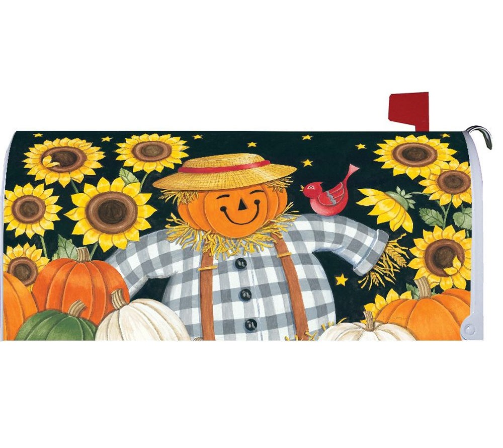 Sunflower and Scarecrow as autumn decoration for US mailboxes - Large ...