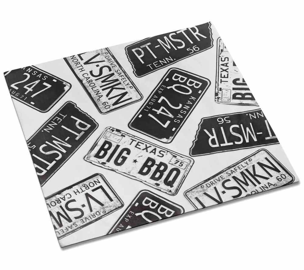 License Plate Burger Basket Liners | American Heritage