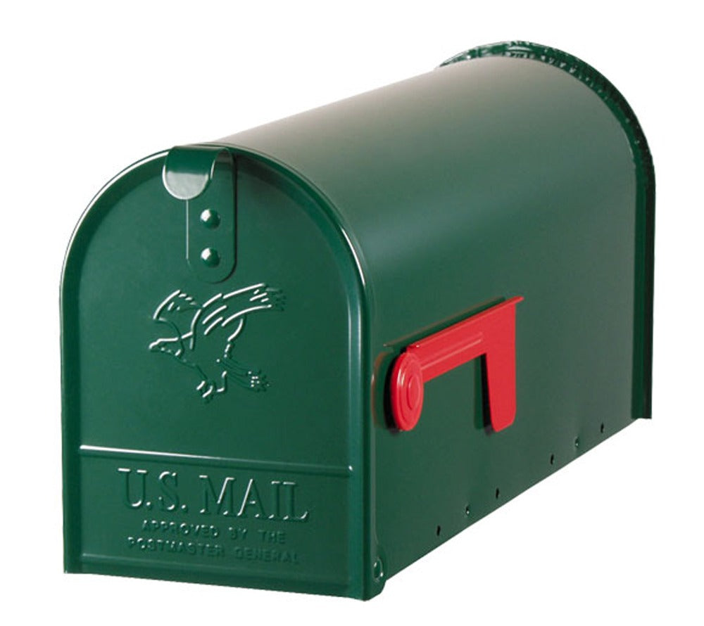 Green Steel Mailbox - Postmaster General Approved